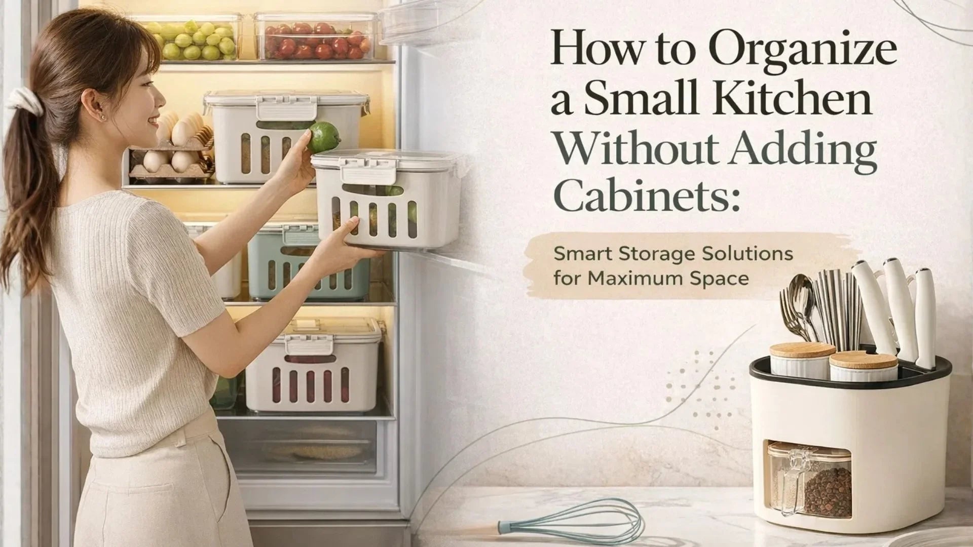 How to Organize a Small Kitchen Without Adding Cabinets: Smart Storage ...